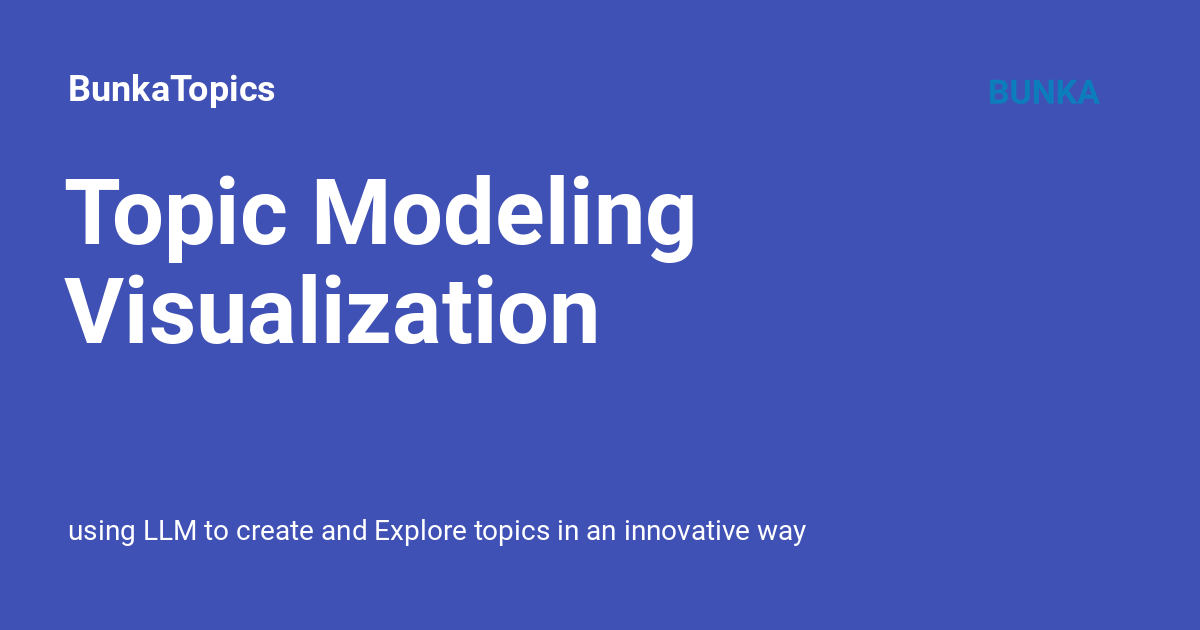 Topic Modeling Visualization - BunkaTopics