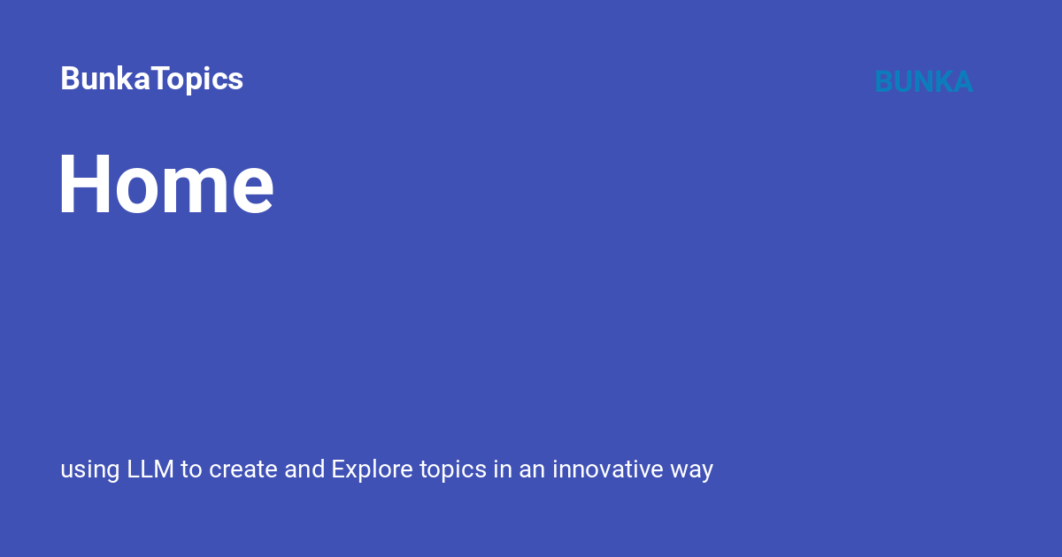 BunkaTopics